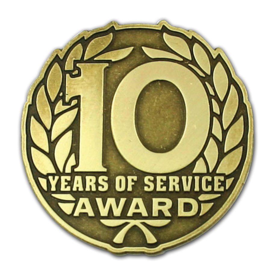 STOCK YEARS OF SERVICE PINS – LapelPins.com